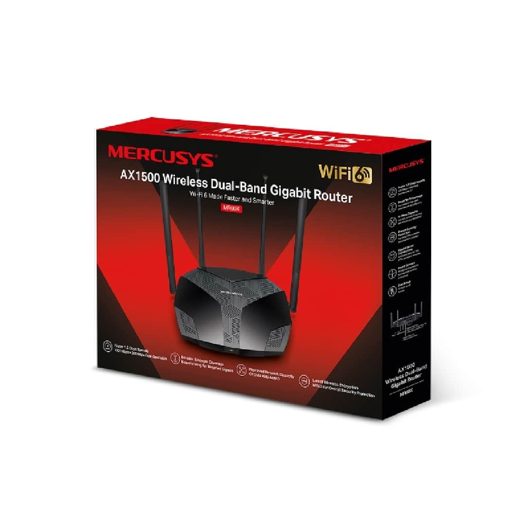 Router Mercusys WiFi 6 de doble banda AX1500 – Palacio de los detalles