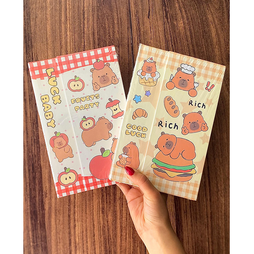 LIBRETA IMAN PLEGABLE CAPIBARA BC-707-7 – Palacio de los detalles